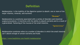 Malabsorption syndrome | PPTX