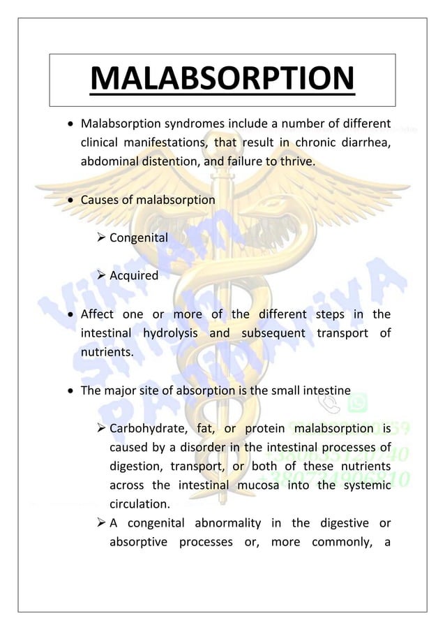 Malabsorption | PDF
