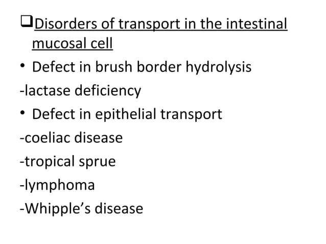 Malabsorption syndrome ppt | PPT | Digestive Disorders | Diseases and ...