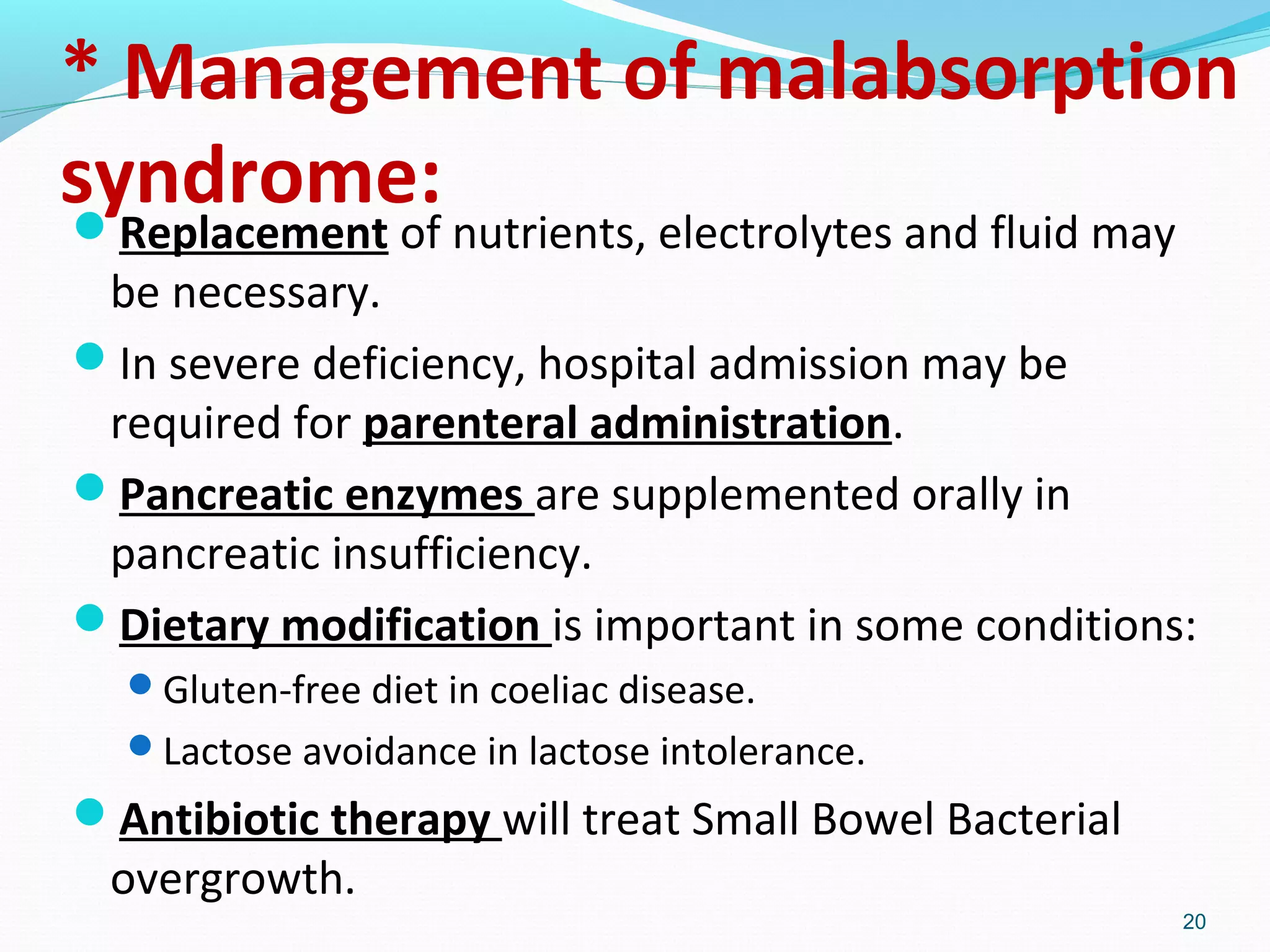 Malabsorption syndrome | PPT