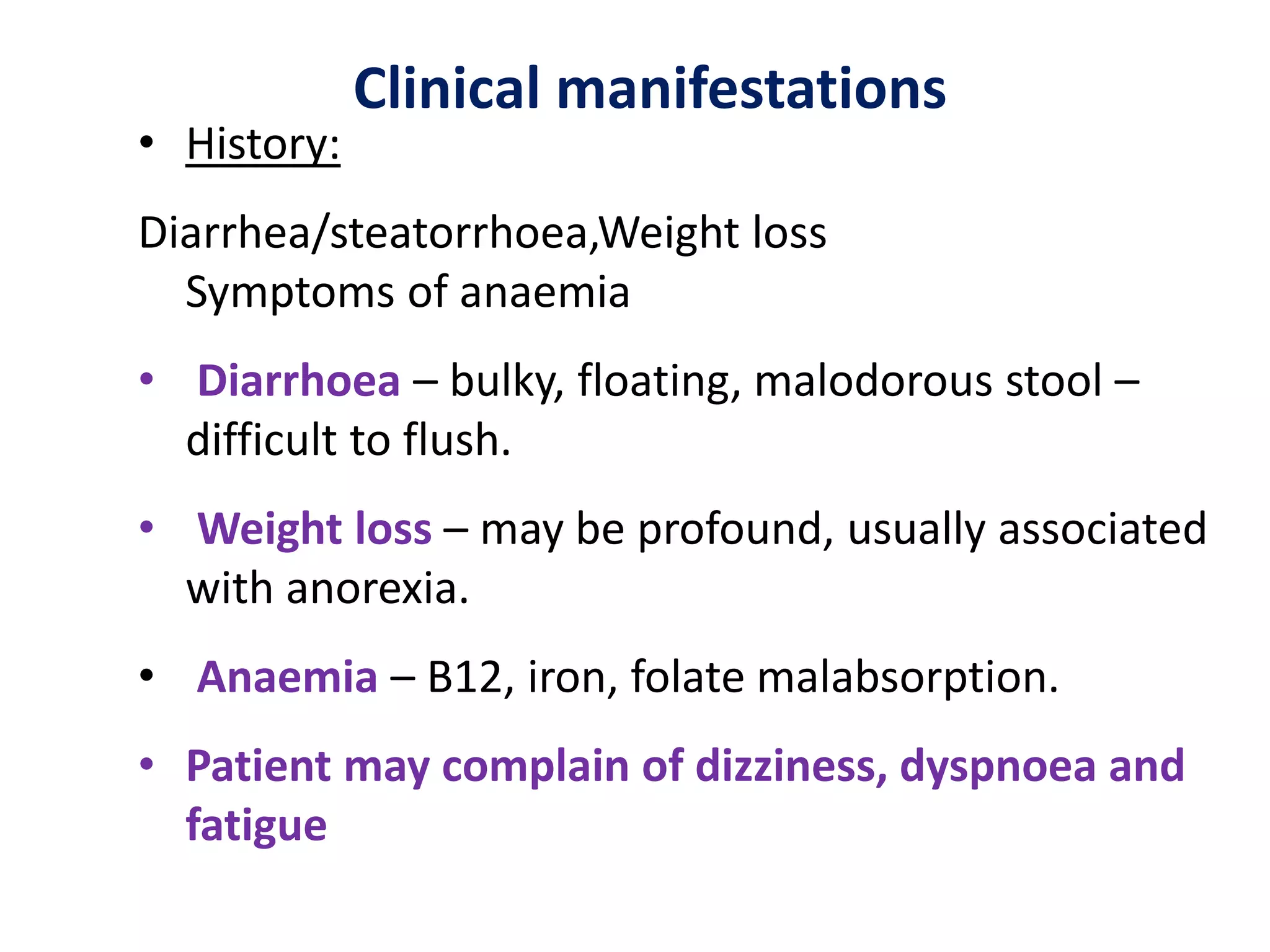 Malabsorption syndrome: pathophysiology and diagnosis. Teaching slides ...