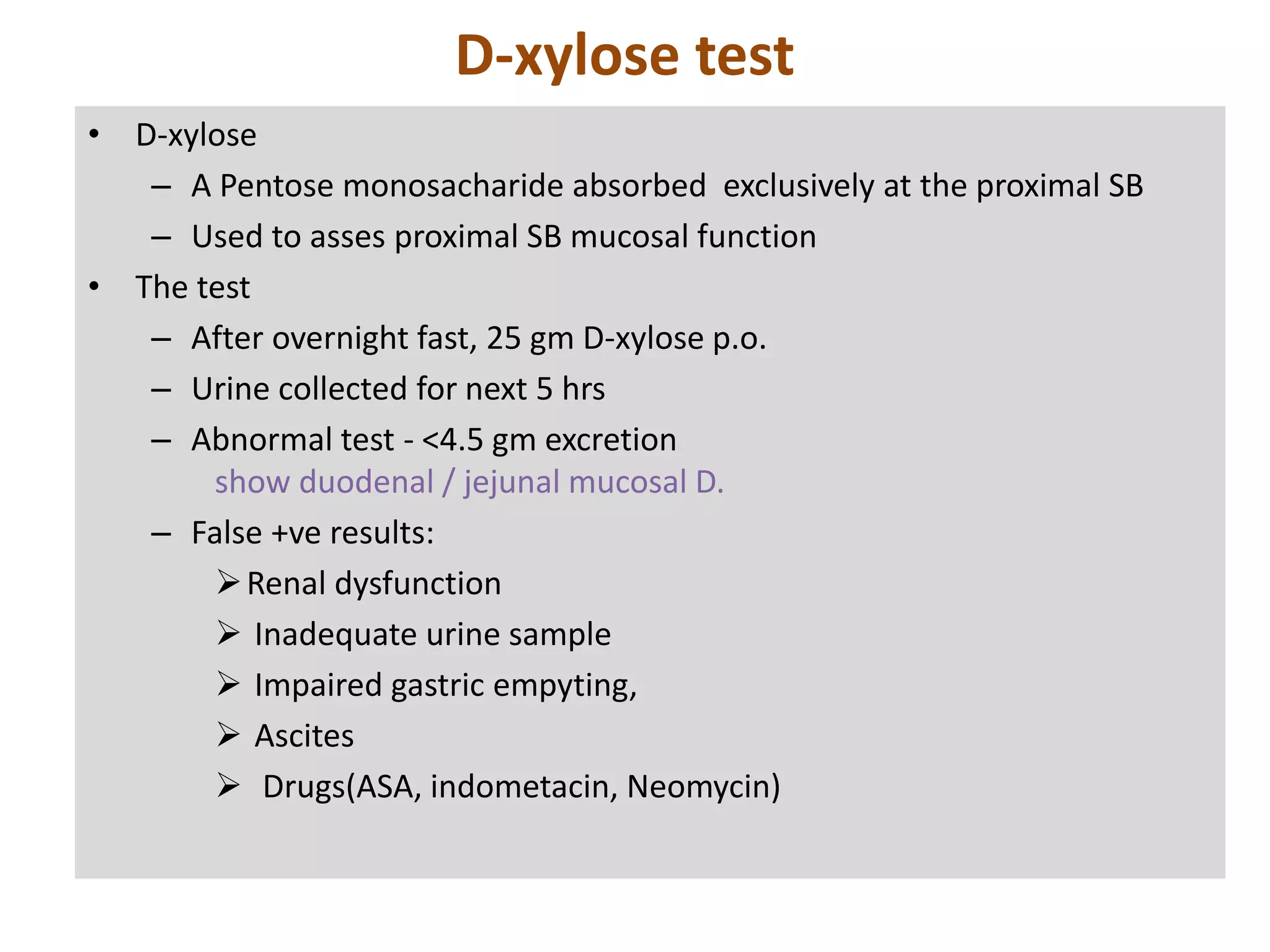 Malabsorption syndrome: pathophysiology and diagnosis. Teaching slides ...