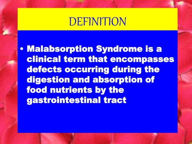 Malabsorption syndrome | PPTX | Digestive Disorders | Diseases and ...