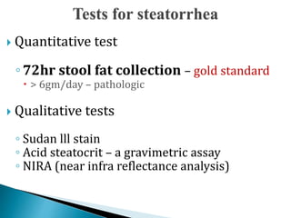 Approach to Malabsorption syndromes for undergraduates | PPTX