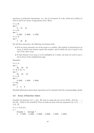 Malab tutorial | PDF