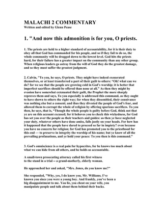 Malachi 2 commentary | PDF