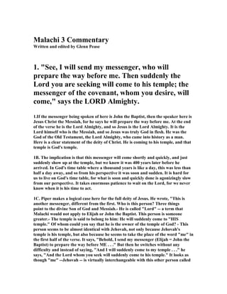 Malachi 3 commentary | PDF