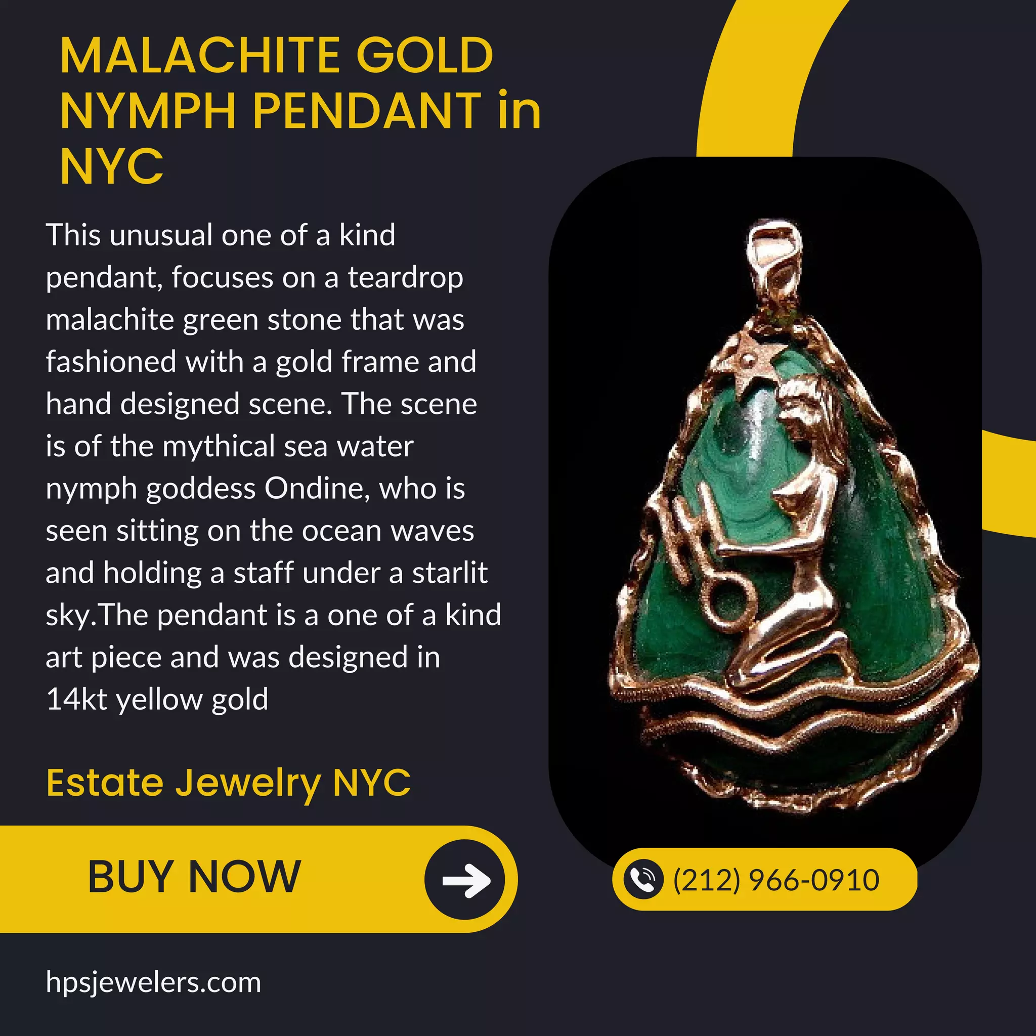 MALACHITE GOLD NYMPH PENDANT in NYC | PDF