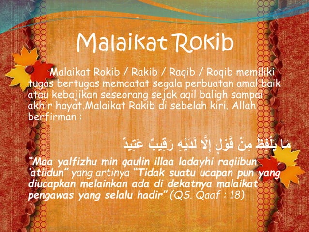 10 MALAIKAT BESERTA DALILNYA | PPTX