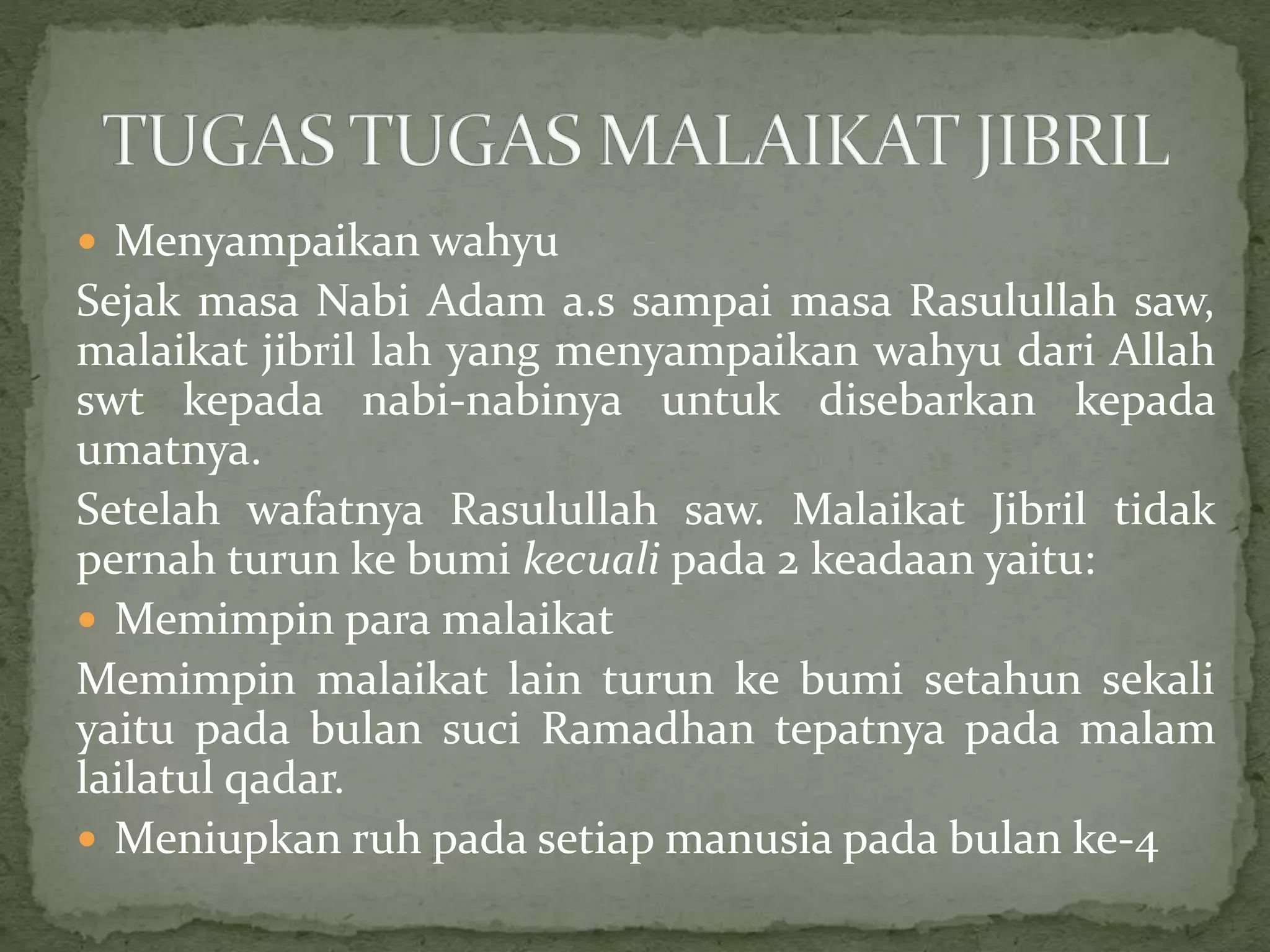 Malaikat jibril | PPTX