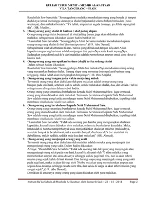 Malaikat selalu mendoakan orang | PDF