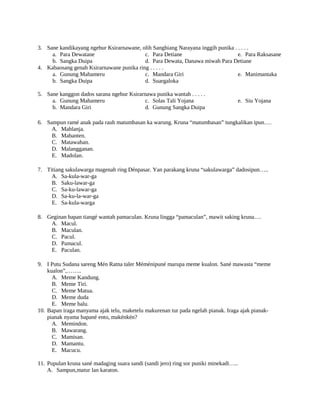 Malajah basa bali ring soal basa bali | PDF