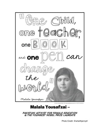 Malala yousafzai-coloring | PDF