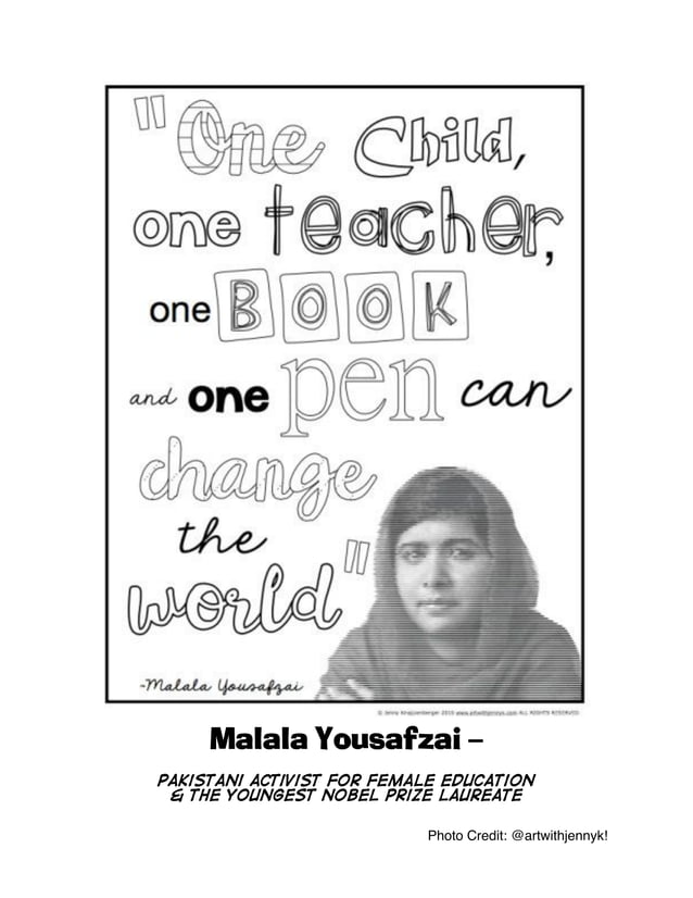 Malala yousafzai-coloring | PDF
