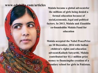 World Malala Day-Education to Everyone. | PPT