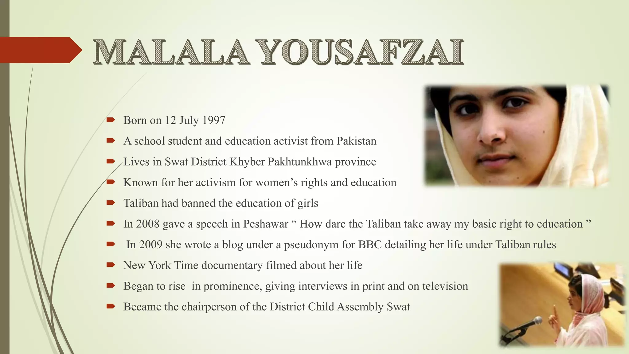 Malala yousafzai | PPTX