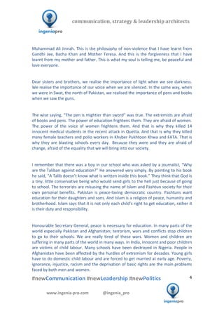 Malala Yousafzai speech at the UN | PDF