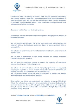 Malala Yousafzai speech at the UN | PDF