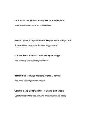 Malam suci waisak | DOC