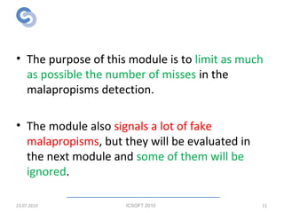 Malapropisms detection and correction prezentarea | PPT