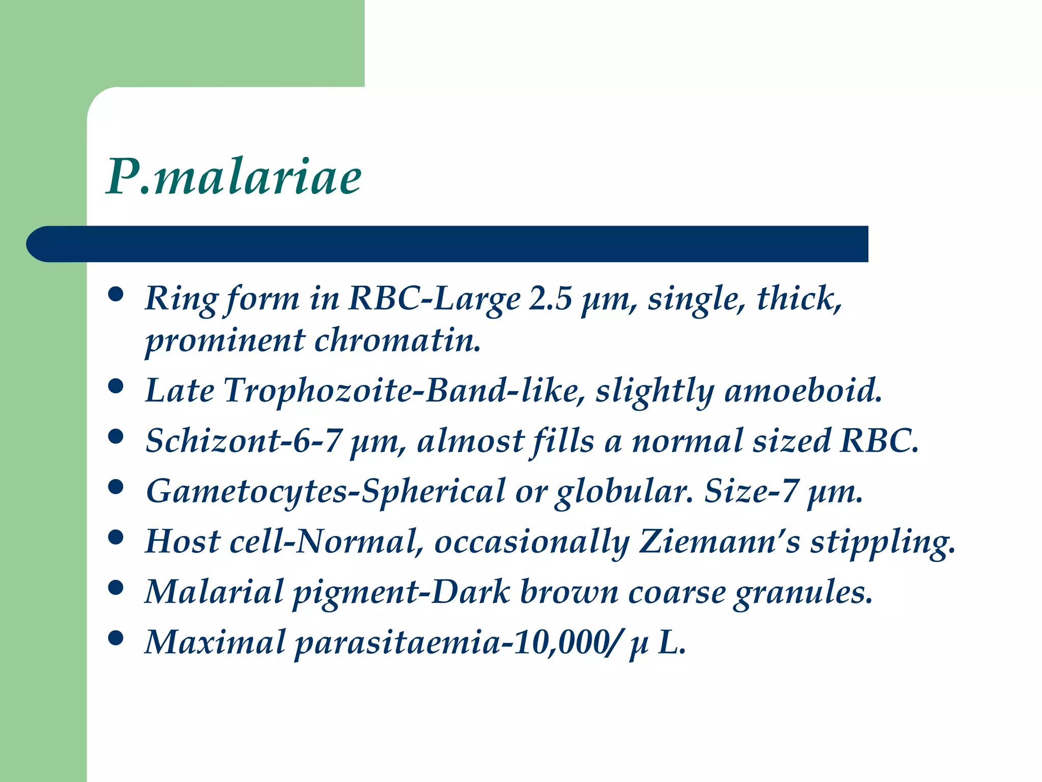 Malaria - 4 species | PPT