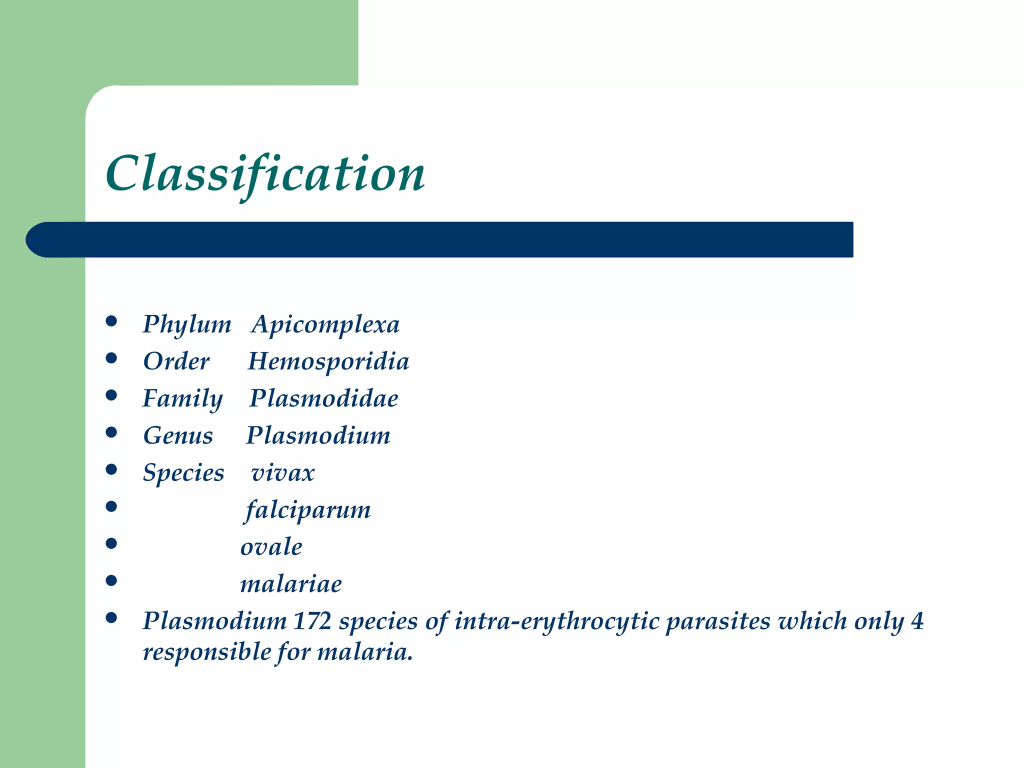 Malaria - 4 species | PPT