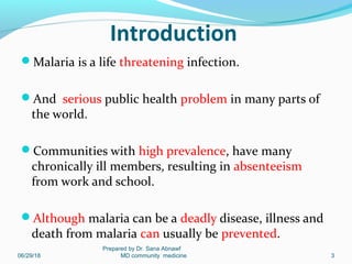 Malaria by Dr Sanaa Ibnouf | PPT