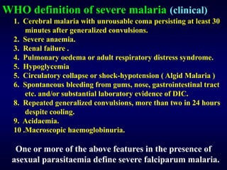 Clinical Aspects of Malaria 2 | PPTX