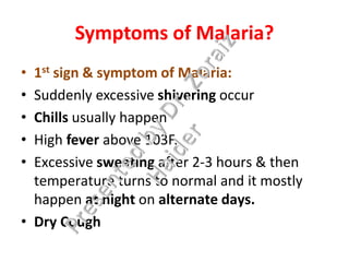 Malaria fever and its treatment | PPT
