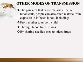 Malaria | PPTX | Infectious Diseases | Diseases and Conditions