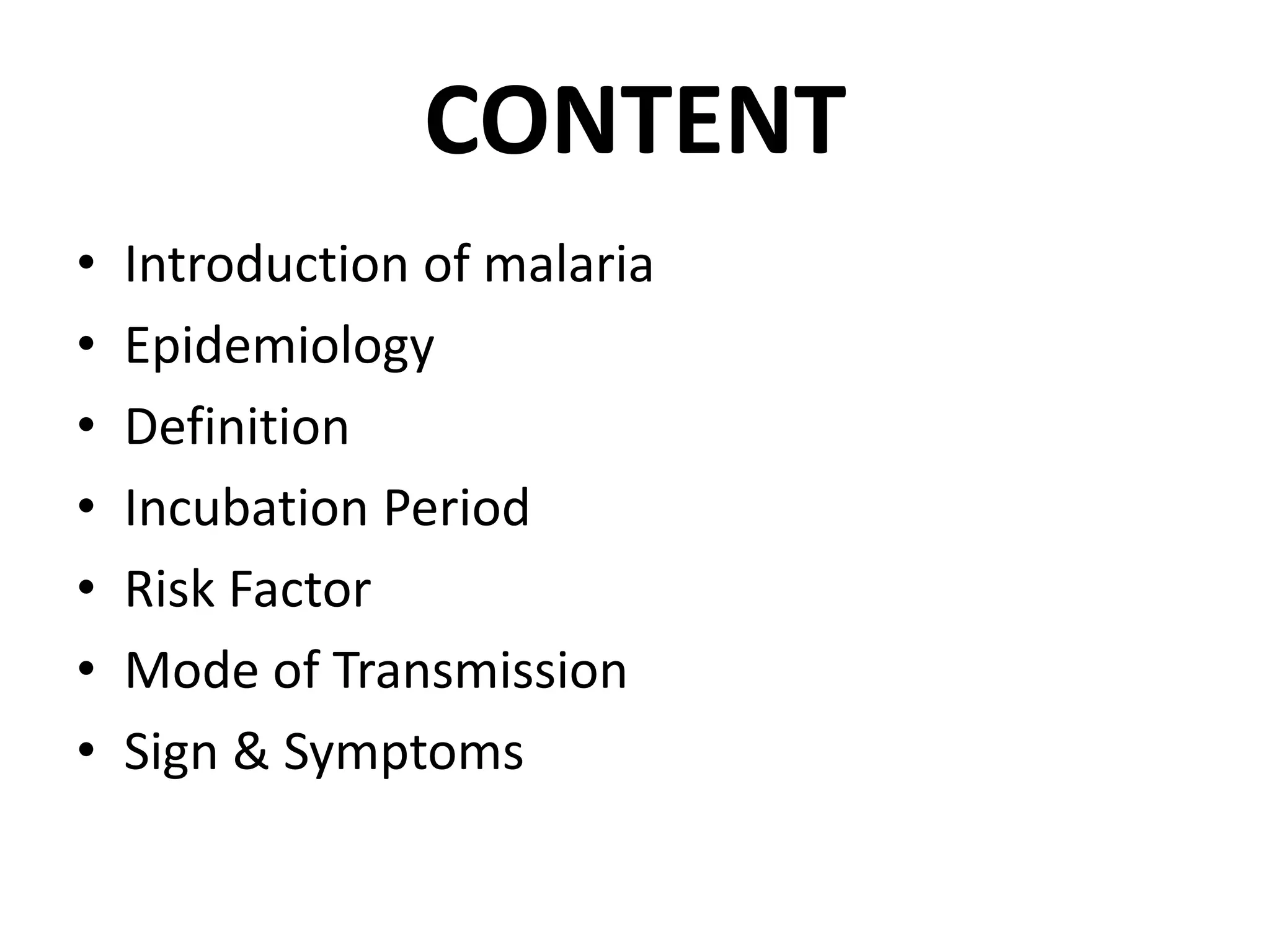 MALARIA | PPTX