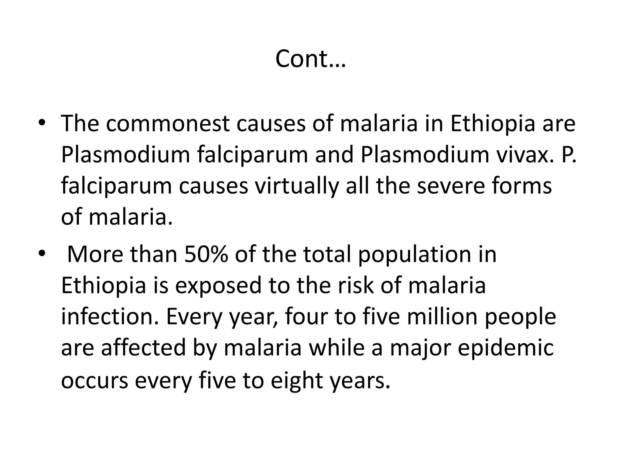 MALARIA.pptx | Infectious Diseases | Diseases and Conditions