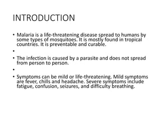 MALARIA and societal response to it.pptx