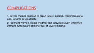 Malaria notes pptx for the nursing students | PPTX
