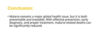 Malaria.pptx it's pathogenesis and etiology | PPT