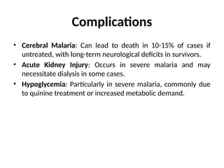 Malaria epidemiology CF diagnosis and Prevention | PPTX