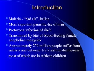 MALARIA pathophysiology and it's management.ppt