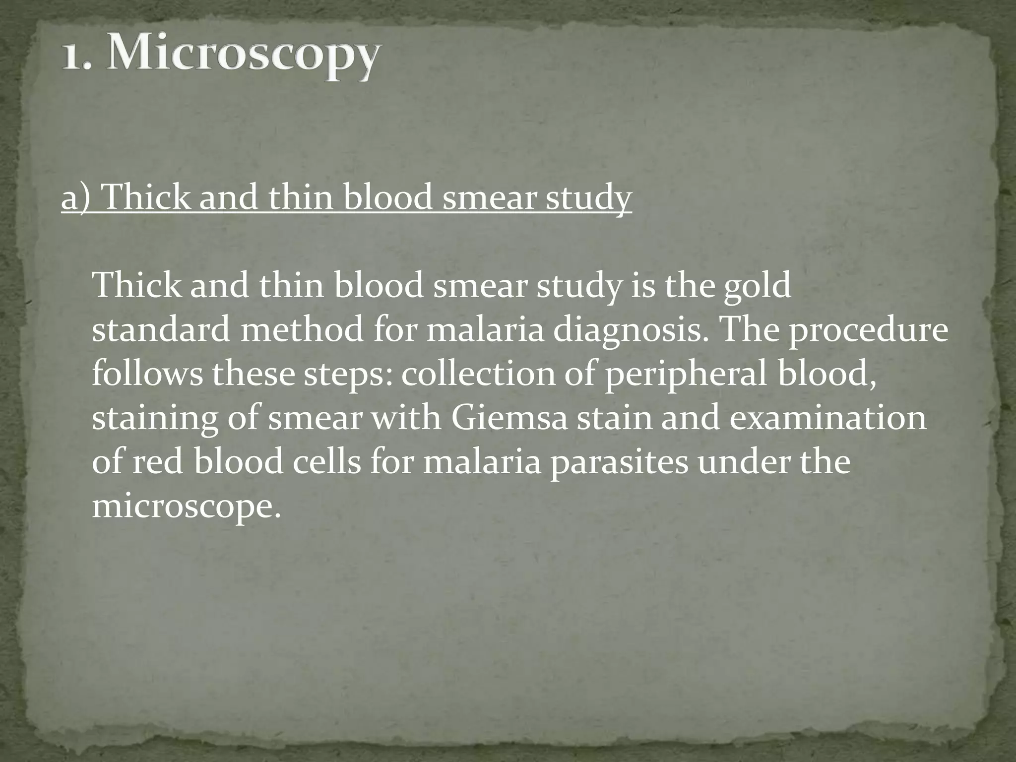 Malaria laboratory diagnosis | PPTX