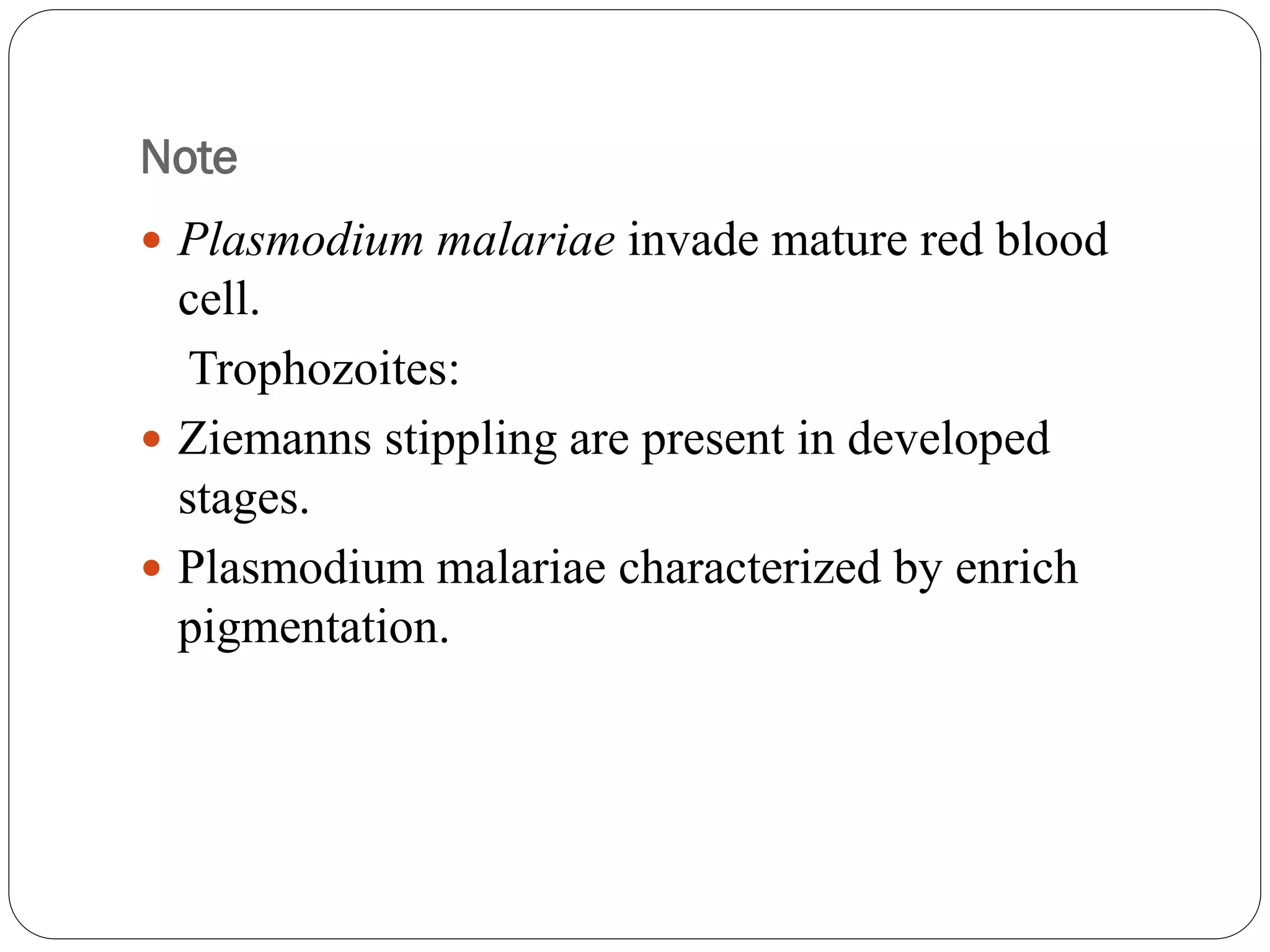 Malaria lecture 1 | PDF
