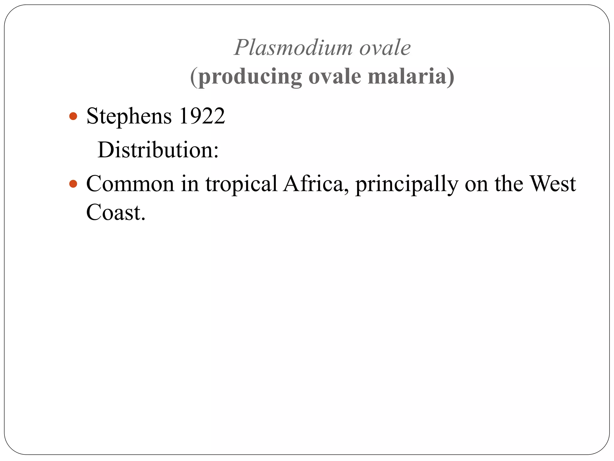 Malaria lecture 1 | PDF