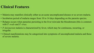 Malaria-Parasitorology, clinical features, pathogenesis and treatment.pdf