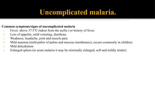 MALARIA presentation, transmission and treatment-pptx | PPTX