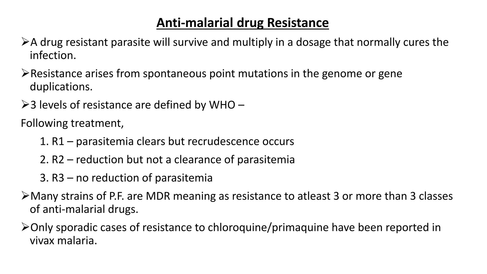 malaria - treatment and drug resistance.pptx