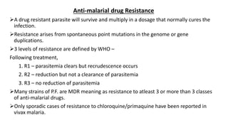 malaria - treatment and drug resistance.pptx