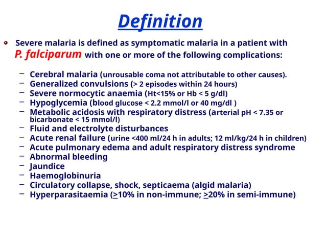 Malaria sem 6 students that are helpful for project report | PPT