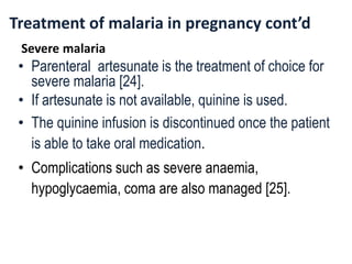 Malaria and effects in pregnancy | PPTX