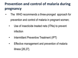Malaria and effects in pregnancy | PPTX