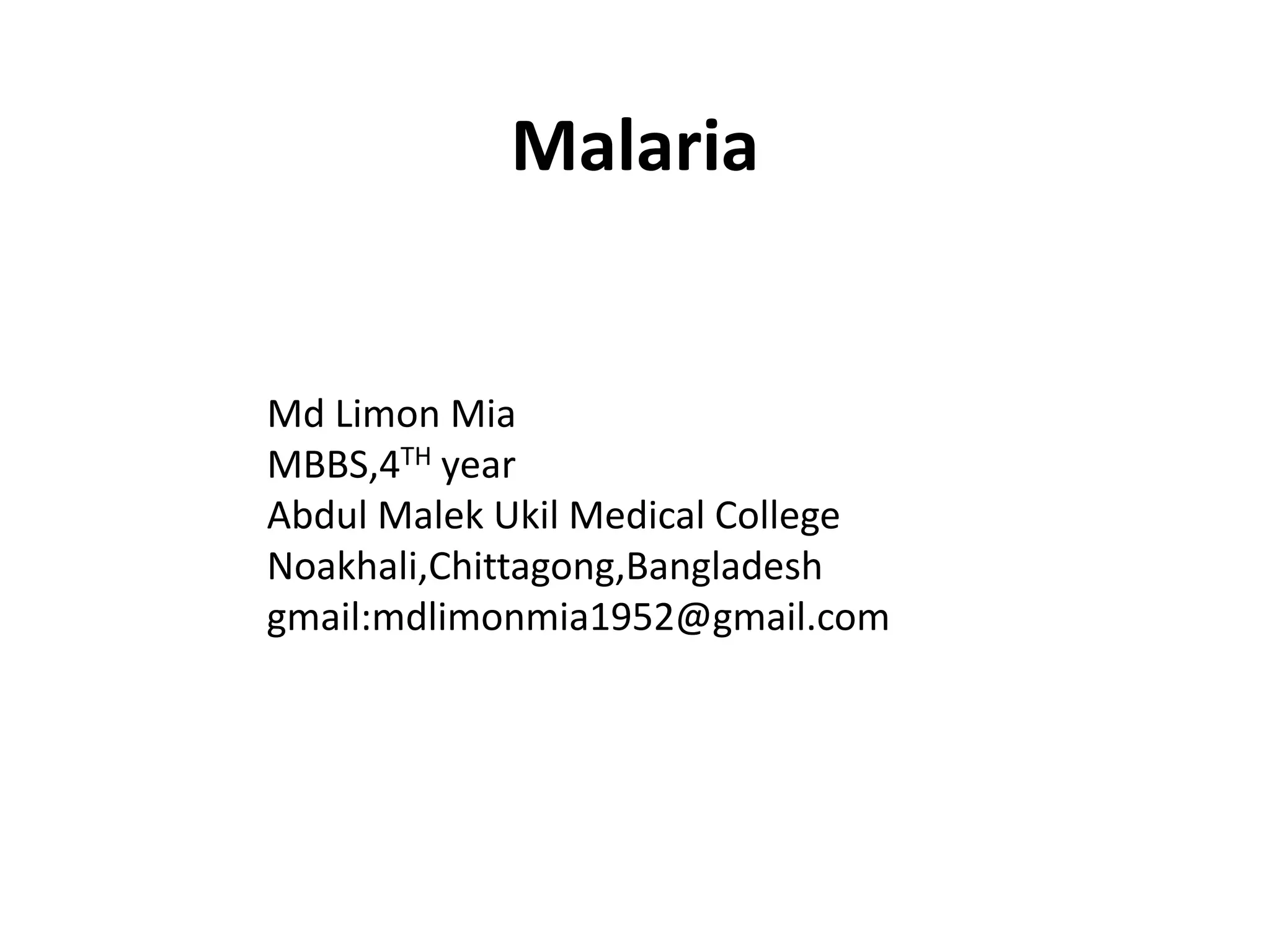 Malaria | PPT