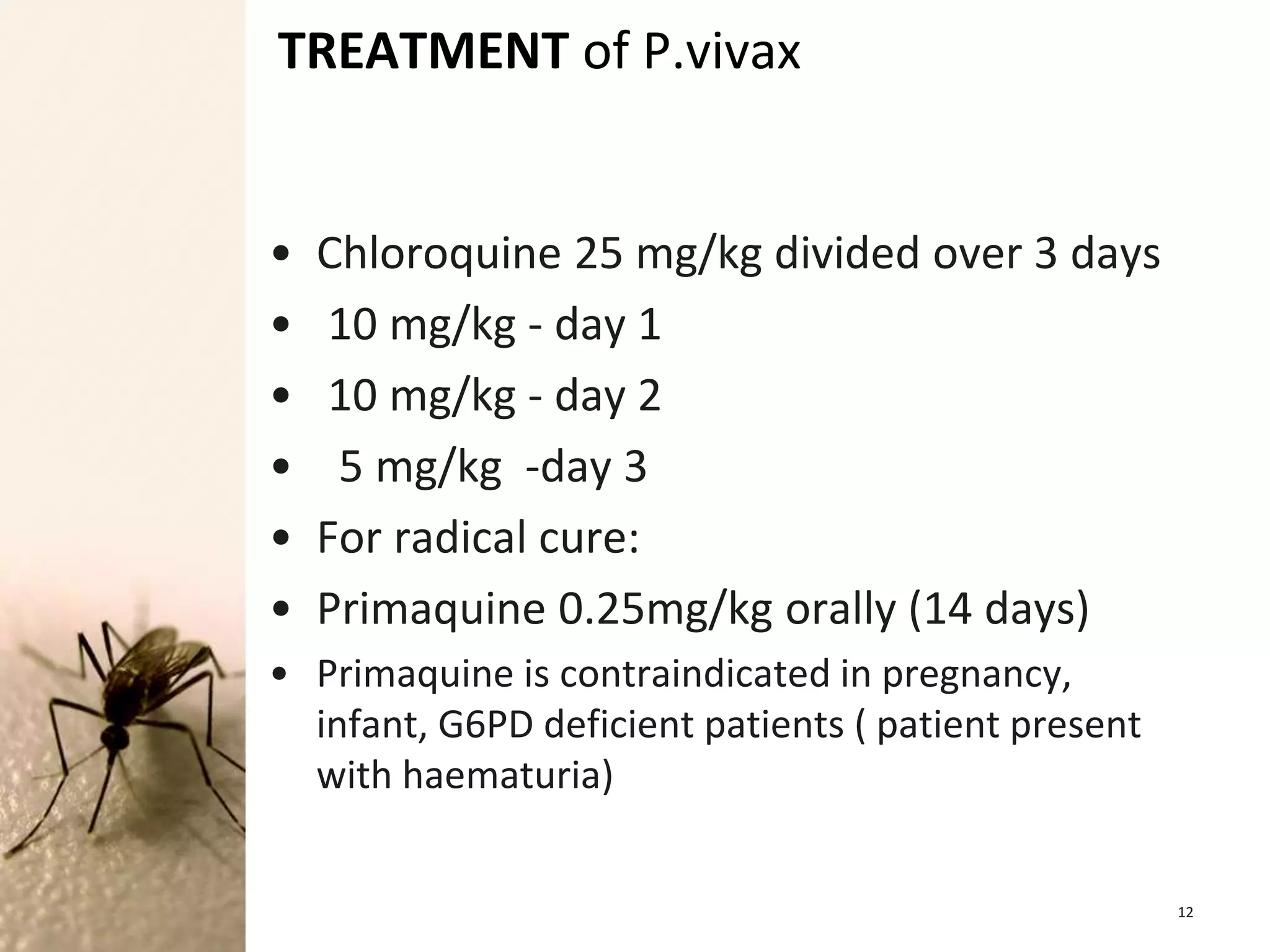 Malaria classification and treatment | PPTX