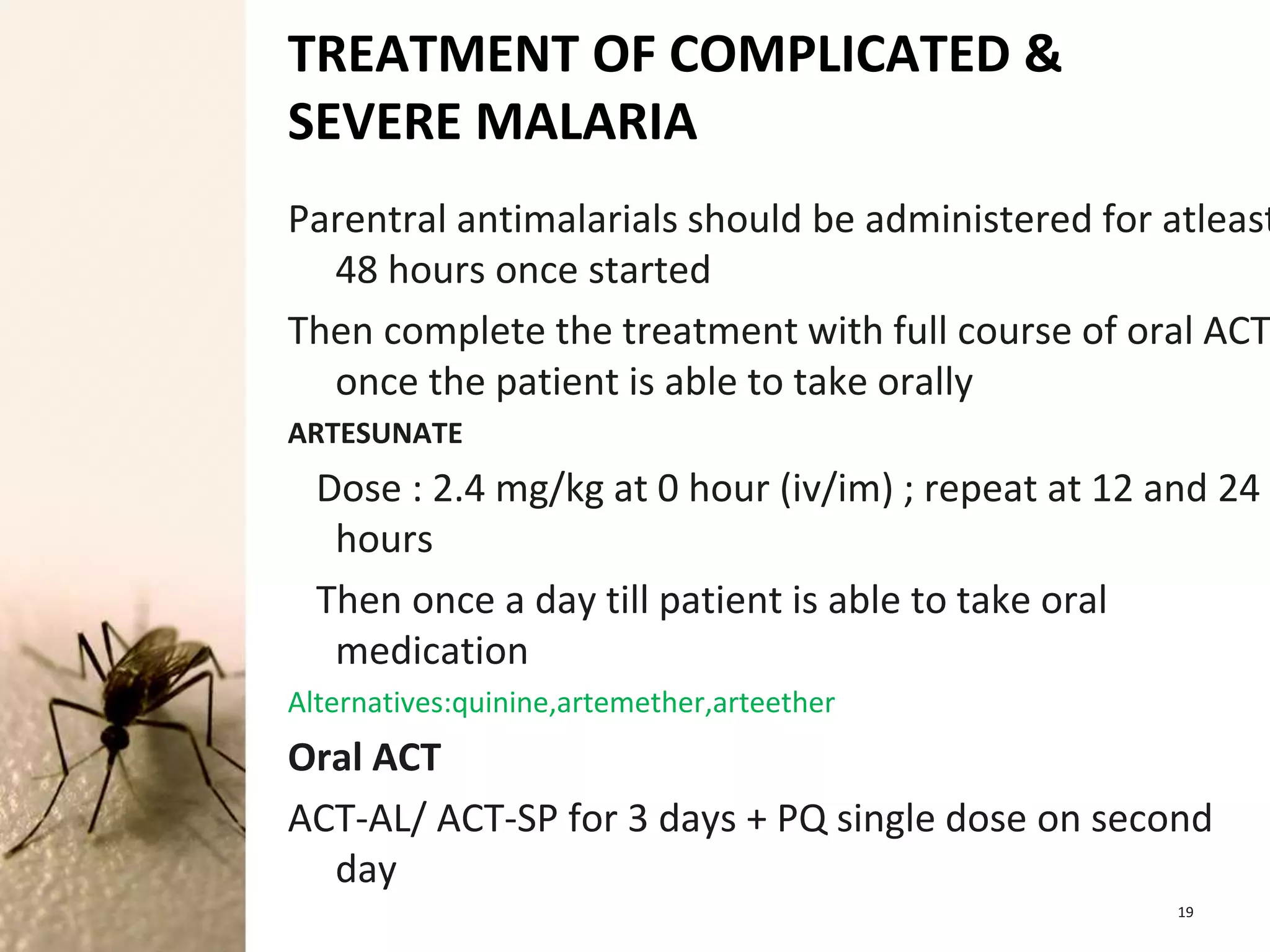 Malaria classification and treatment | PPTX